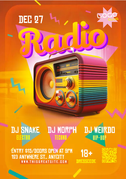 Plantilla de Night Party "Radio" theme | PosterMyWall