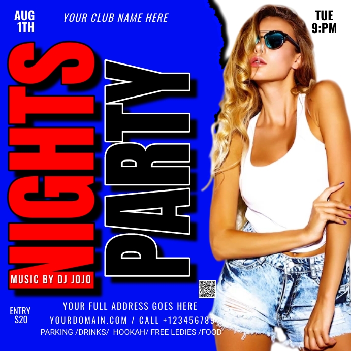 NIGHT PARTY (1) Template | PosterMyWall