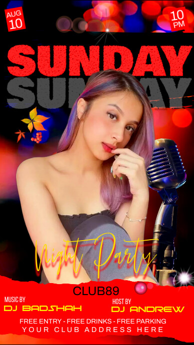 night party ad design Template | PosterMyWall