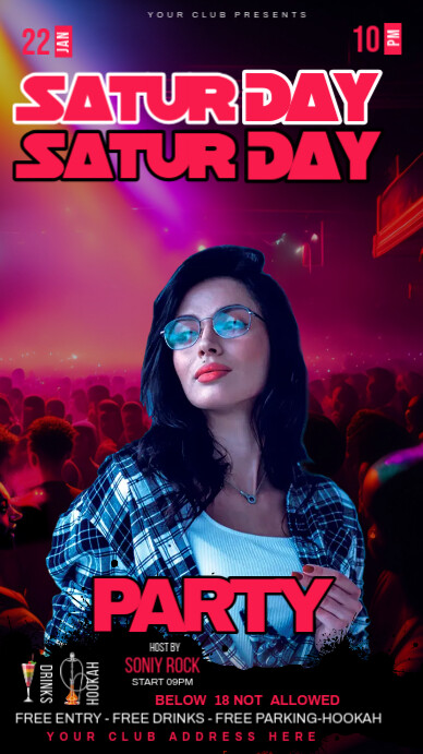 night party ad design Template | PosterMyWall