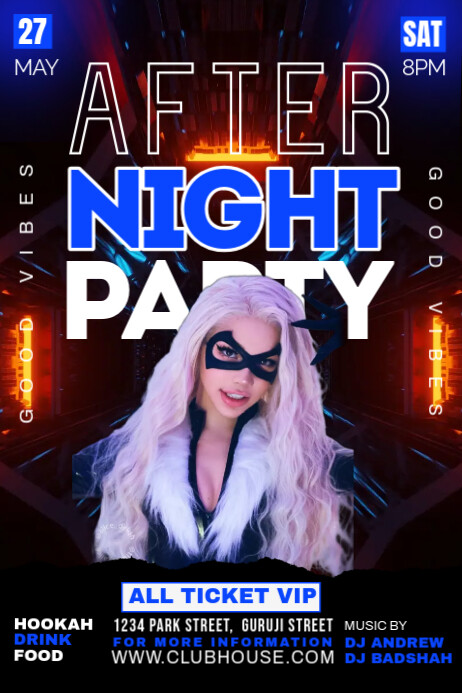 night party ad design Template | PosterMyWall