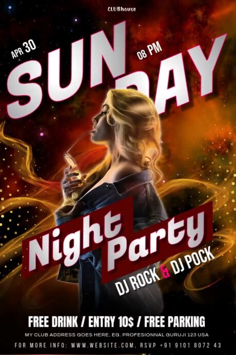 night party ad Template | PosterMyWall