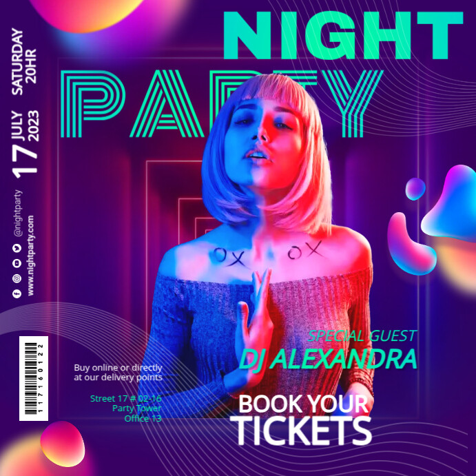 Night Party Ad Template | PosterMyWall