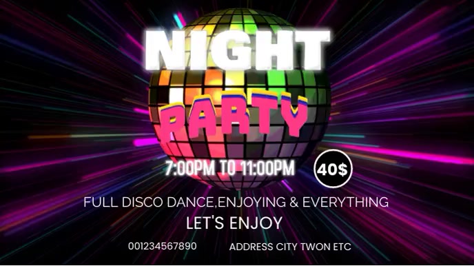 Copy of NIGHT PARTY AD VIDEO | PosterMyWall