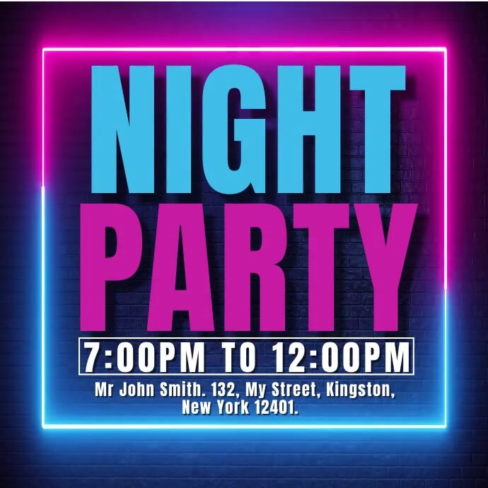Plantilla de Night Party ad video | PosterMyWall