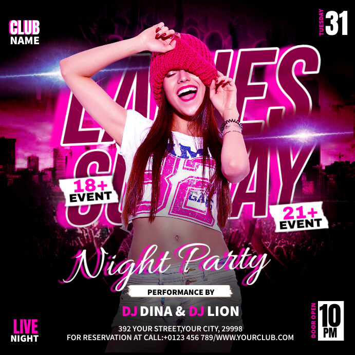 Plantilla de Night Party Ads | PosterMyWall