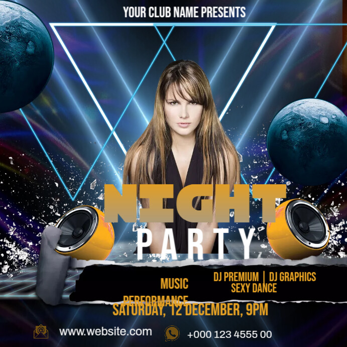 Night Party Ads Template | PosterMyWall