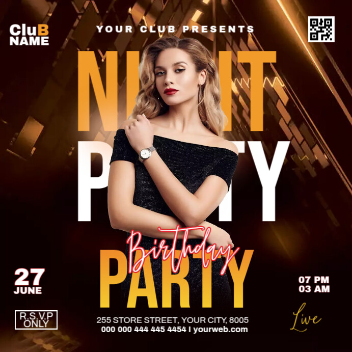 Copy of Night Party Ads | PosterMyWall