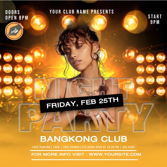 Night Party Ads Template | PosterMyWall