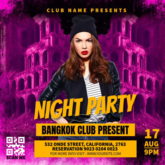 Night Party Ads Template | PosterMyWall