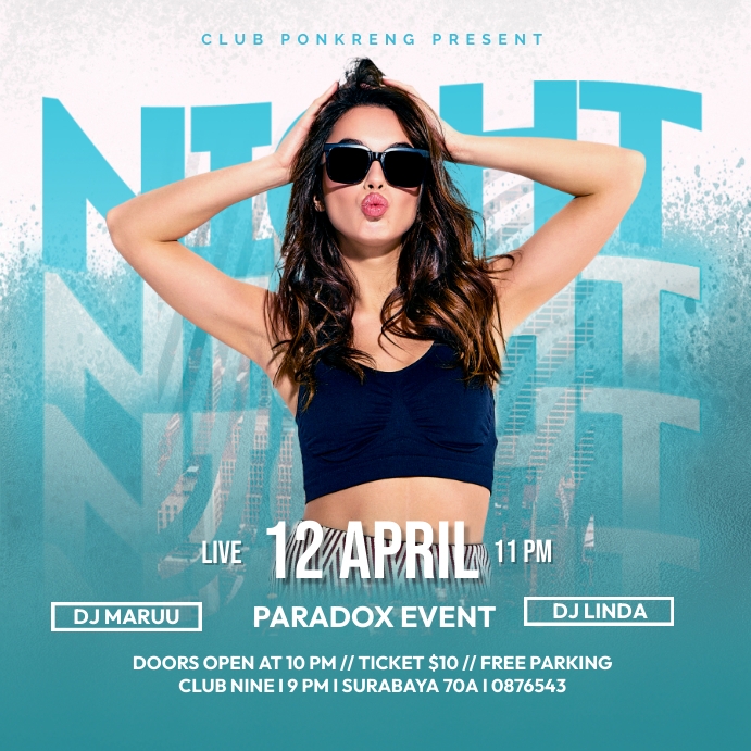 Night Party Ads Template | PosterMyWall