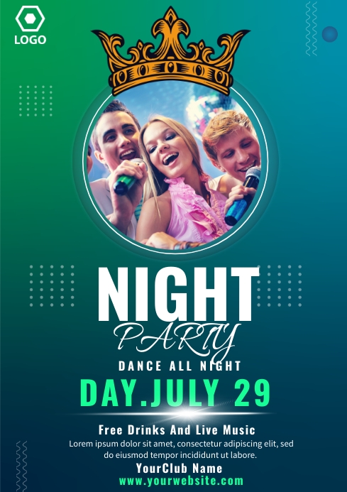 Night Party Ads Template | PosterMyWall