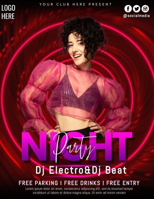 Night Party Ads Template | PosterMyWall