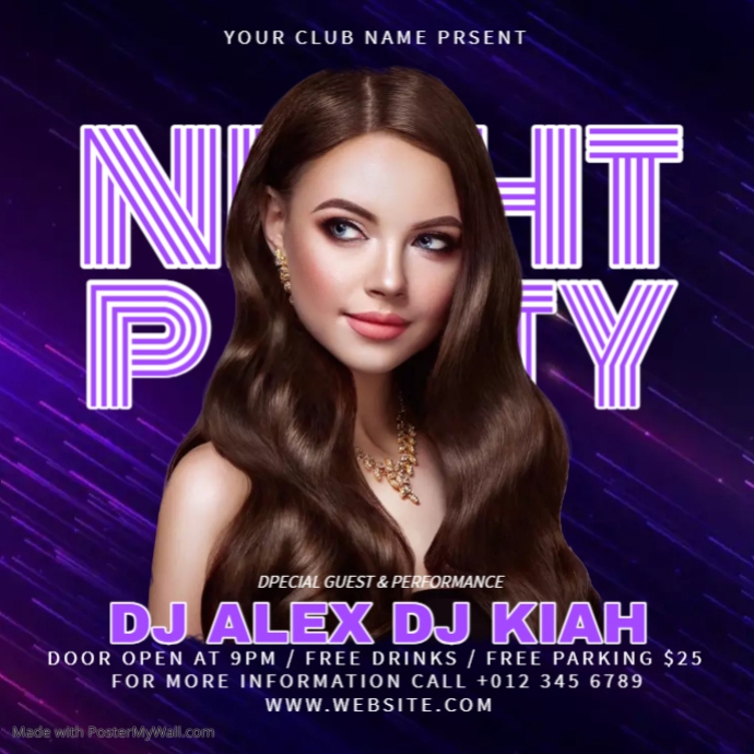 Night Party Ads Template | PosterMyWall