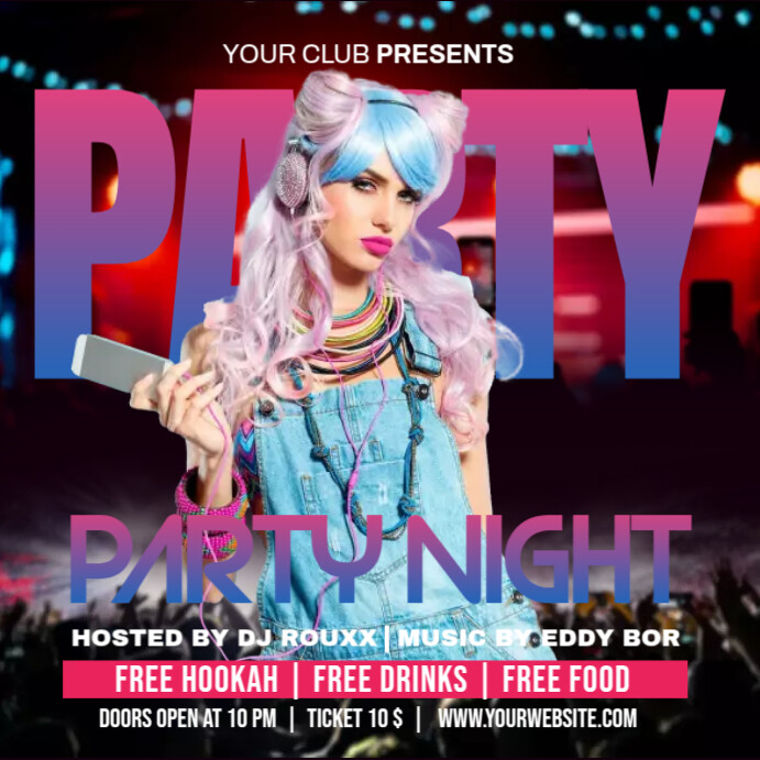 Night Party Ads Template | PosterMyWall
