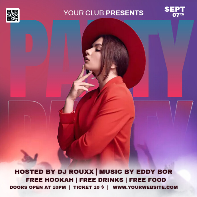 Night Party Ads Template | PosterMyWall