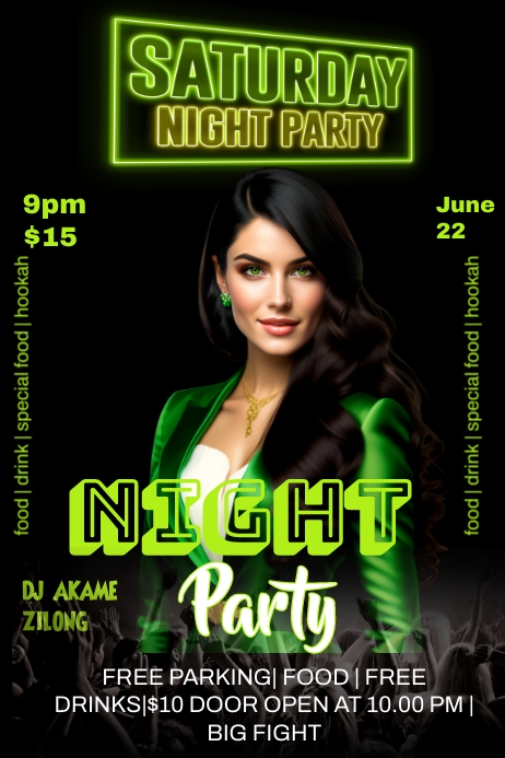 Night Party Ads Templat | PosterMyWall