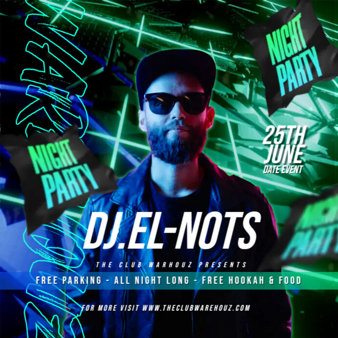 Night Party Ads Template | PosterMyWall