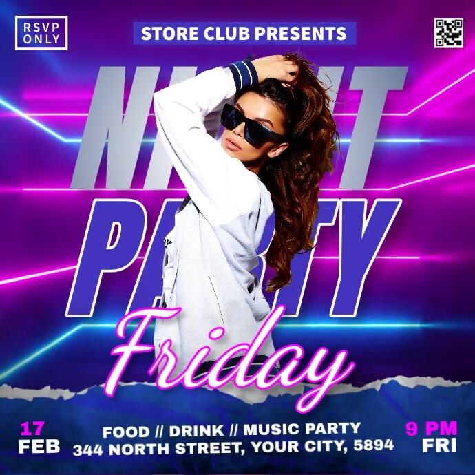 Night Party Ads Template | PosterMyWall