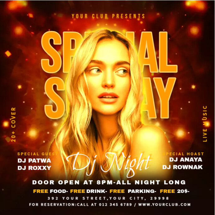 Night Party Ads Template | PosterMyWall