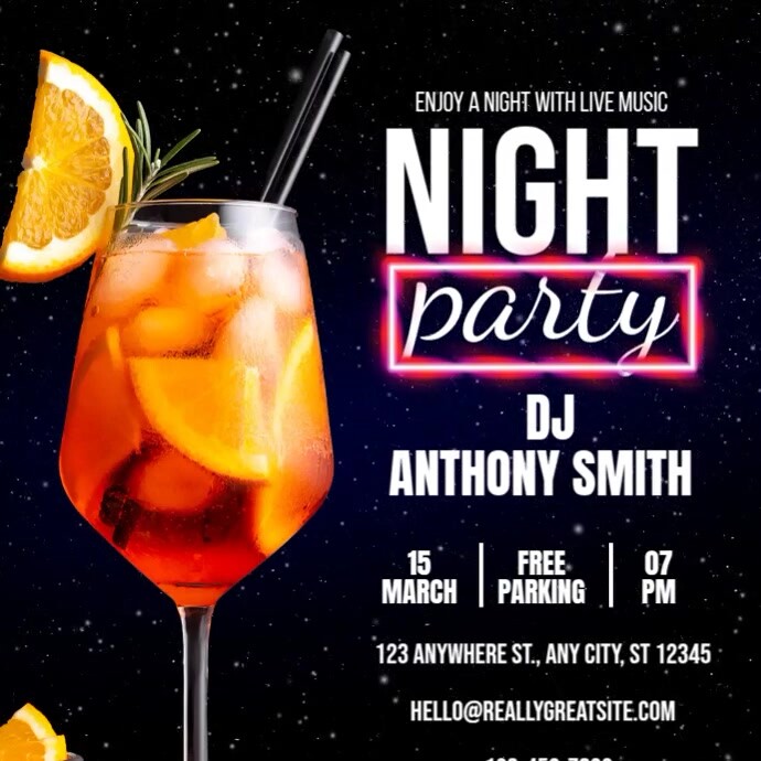 Night Party Ads Template | PosterMyWall