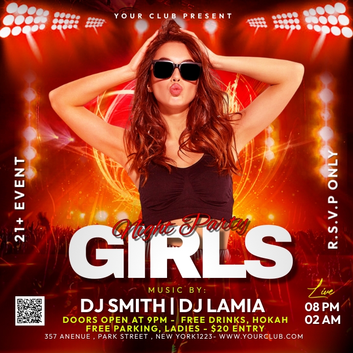 Night Party Ads Template | PosterMyWall