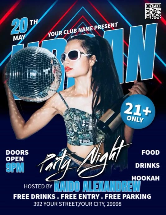 Night Party Ads Template | PosterMyWall