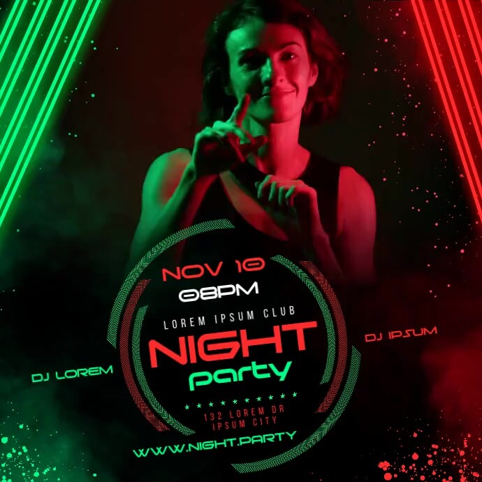 Copy of NIGHT PARTY BANNER | PosterMyWall