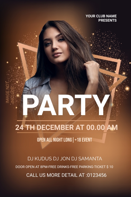NIGHT PARTY BANNER Template | PosterMyWall