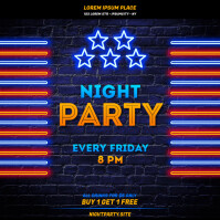 NIGHT PARTY BANNER Template | PosterMyWall