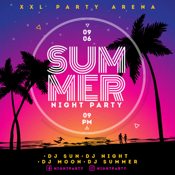 NIGHT PARTY BANNER Template | PosterMyWall