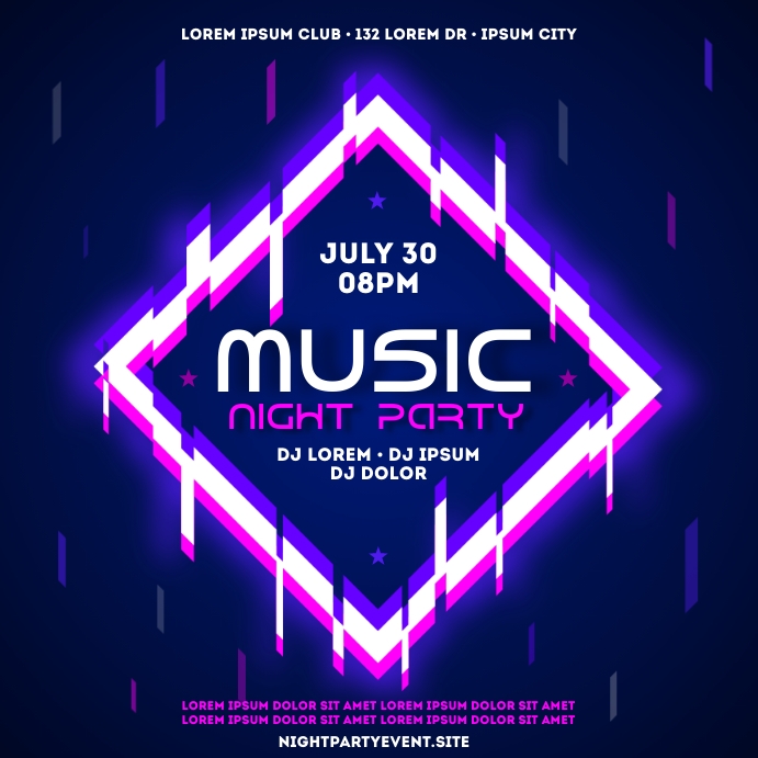 Copy of NIGHT PARTY BANNER | PosterMyWall