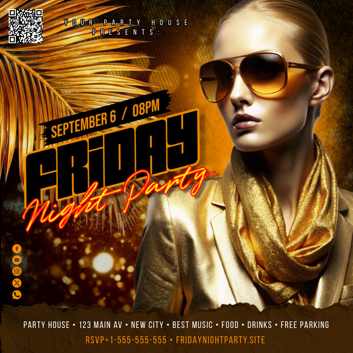 Night Party Banner Template | PosterMyWall