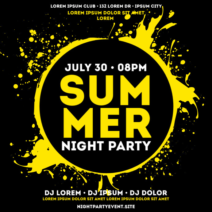 NIGHT PARTY BANNER Templat | PosterMyWall