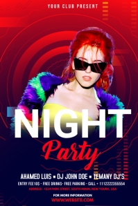 night party banner Template | PosterMyWall