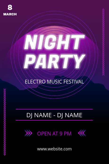 Night Party Banner Template | PosterMyWall