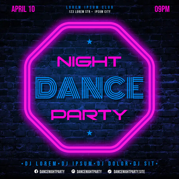 NIGHT PARTY BANNER Template | PosterMyWall