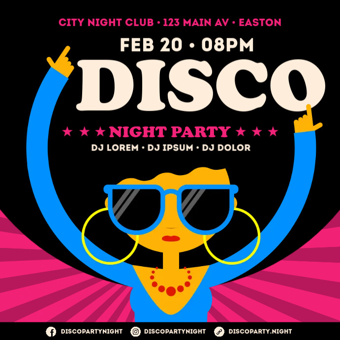 NIGHT PARTY BANNER | PosterMyWall