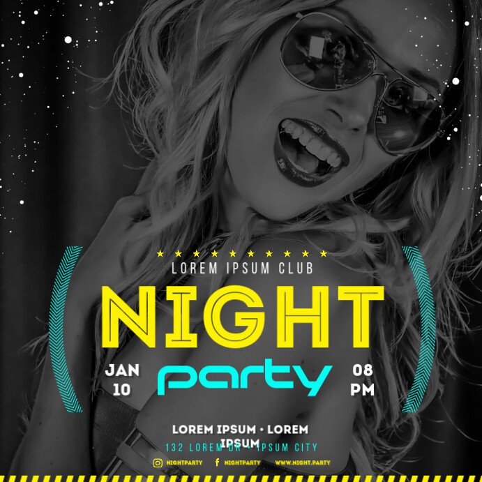 NIGHT PARTY BANNER Template | PosterMyWall