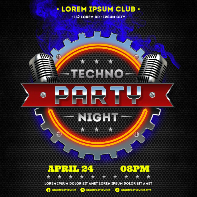 NIGHT PARTY BANNER Template | PosterMyWall