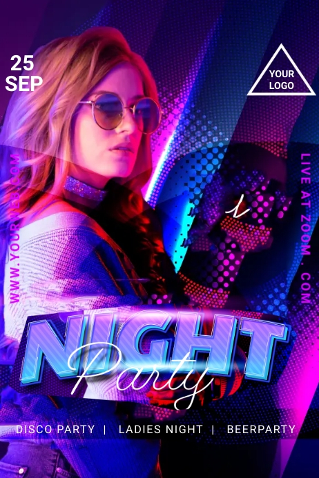 Copy of NIGHT PARTY BANNER TEMPLATE | PosterMyWall