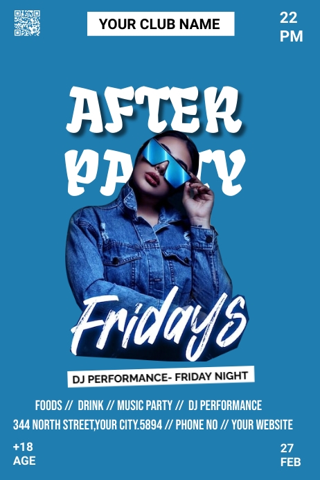 NIGHT PARTY BANNER TEMPLATE | PosterMyWall