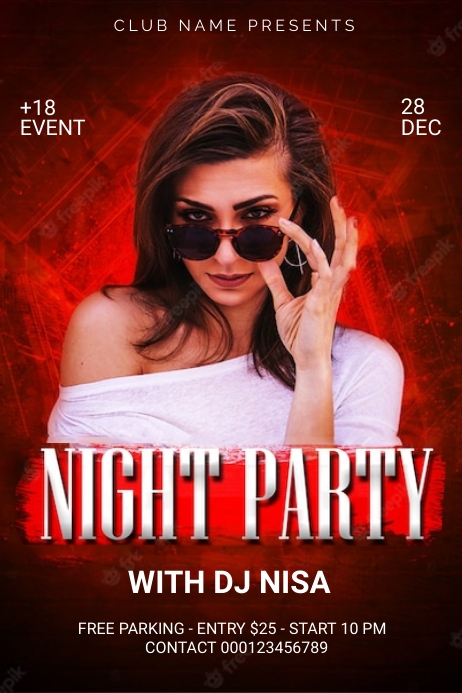 Copy of NIGHT PARTY BANNER TEMPLATE | PosterMyWall