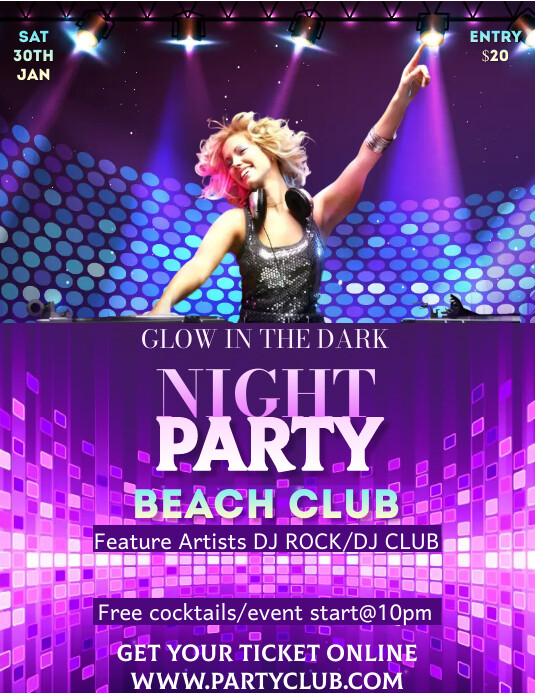 Night party bar,poster Template | PosterMyWall