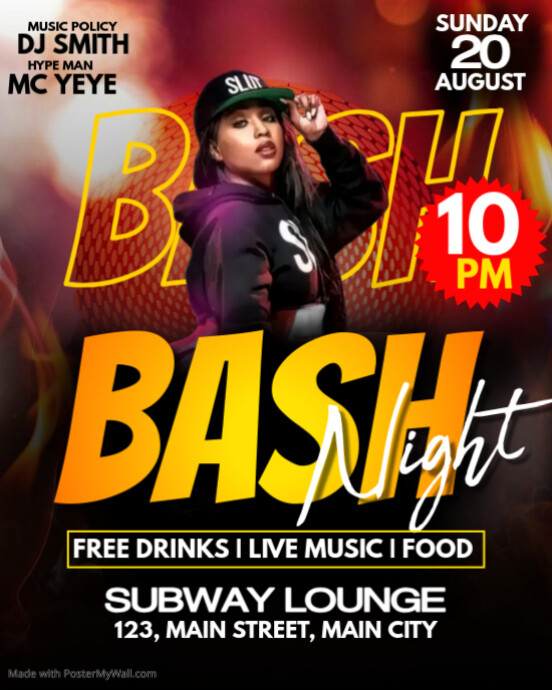 Plantilla de night party bash | PosterMyWall