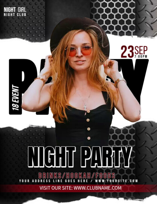 Copy of Night Party Black Theme | PosterMyWall