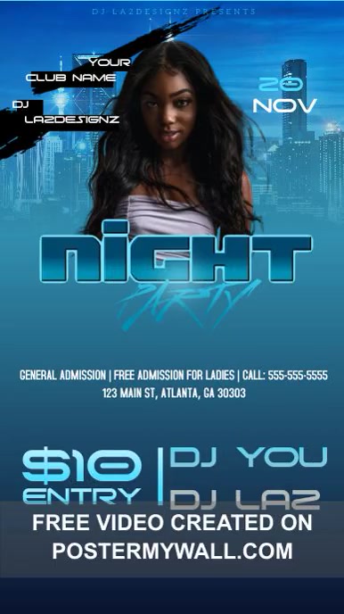 Plantilla de Night Party - block - ig story | PosterMyWall