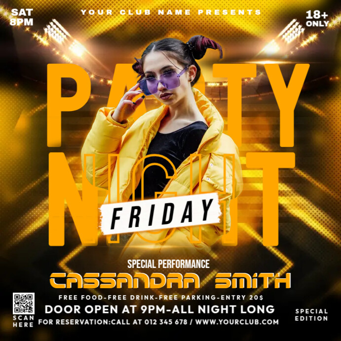 Night Party Celebration Template | PosterMyWall