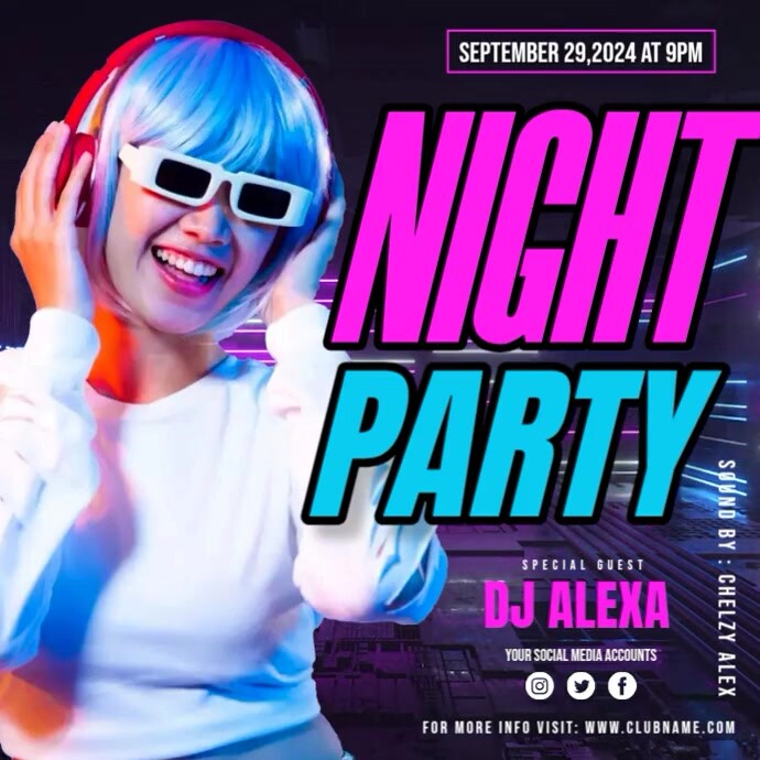 Night Party Club Template | PosterMyWall