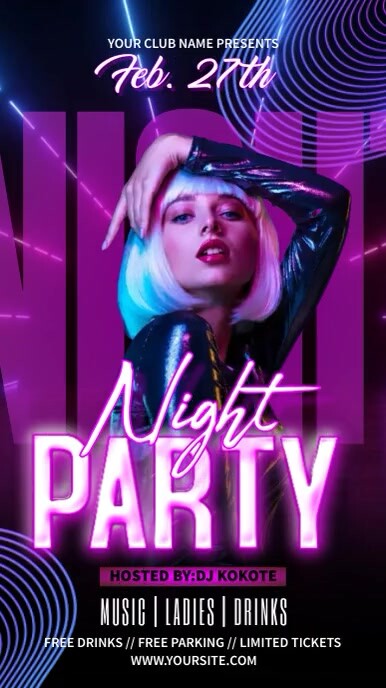Modèle Night Party Club | PosterMyWall